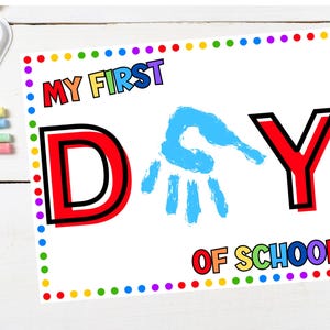 Back to School Handprint Craft | First Day of School Craft | Back to ...
