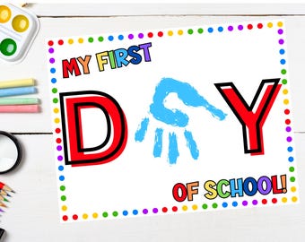 First Day of School Craft Back to School Handprint Craft Back to School ...