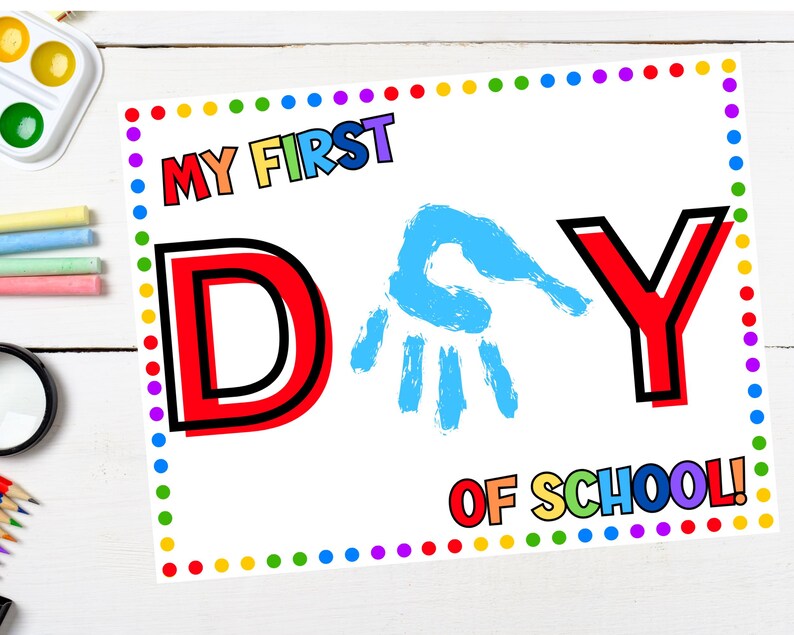Back to School Handprint Craft | First Day of School Craft | Back to ...