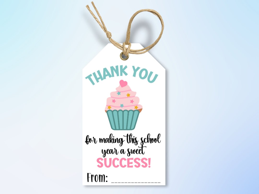 Printable Teacher Gift Tags, End of the Year Favor Tags, Teacher ...