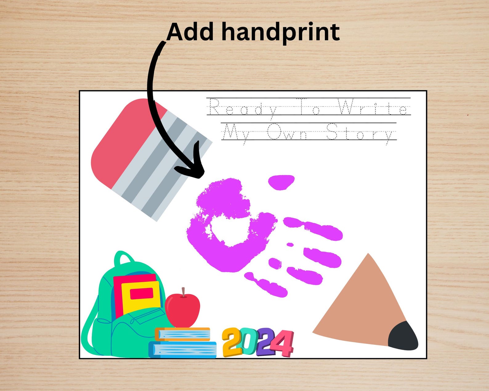 Back to School Handprint Craft First Day of School Craft Back to School ...