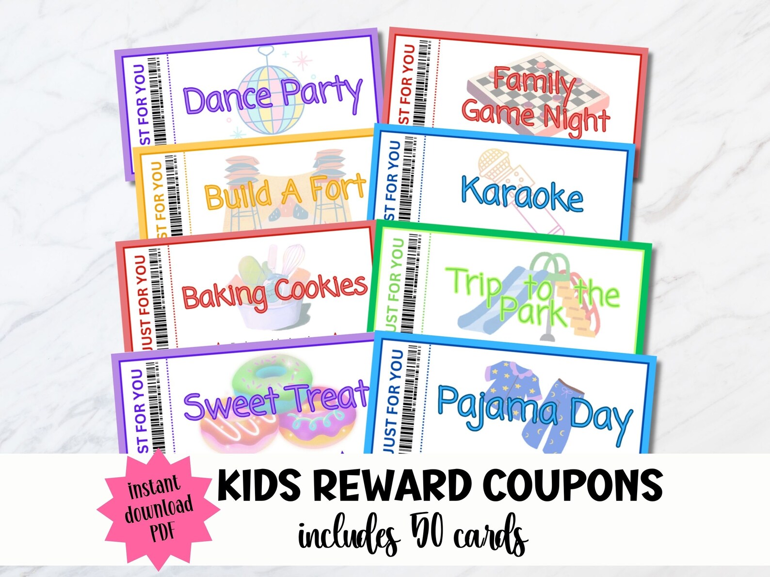 Kids Reward Coupons | Printable Reward Coupons | Coupons for Kids - Etsy