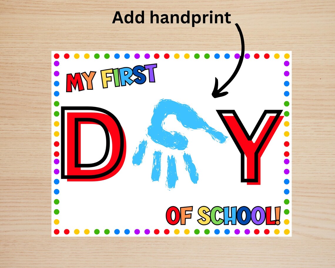 Back to School Handprint Craft | First Day of School Craft | Back to ...