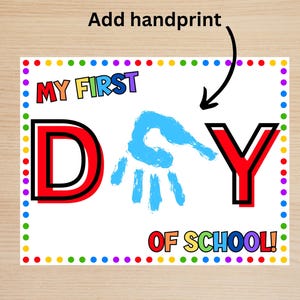 Back to School Handprint Craft | First Day of School Craft | Back to ...