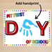Back to School Handprint Craft First Day of School Craft Back to School ...