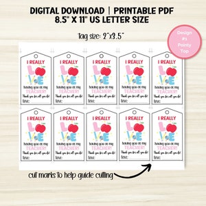 Printable Teacher Appreciation Day Gift Tag, Thank You Gift Tag ...