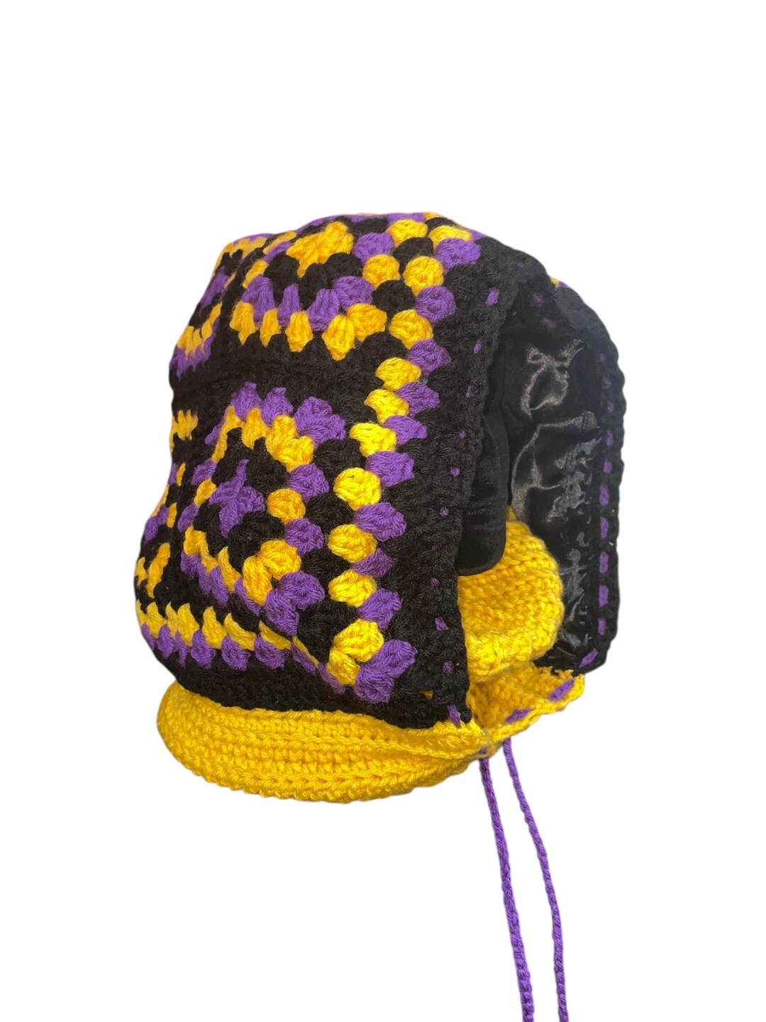 Satin Lined Granny Square Hooded Cowl - Etsy