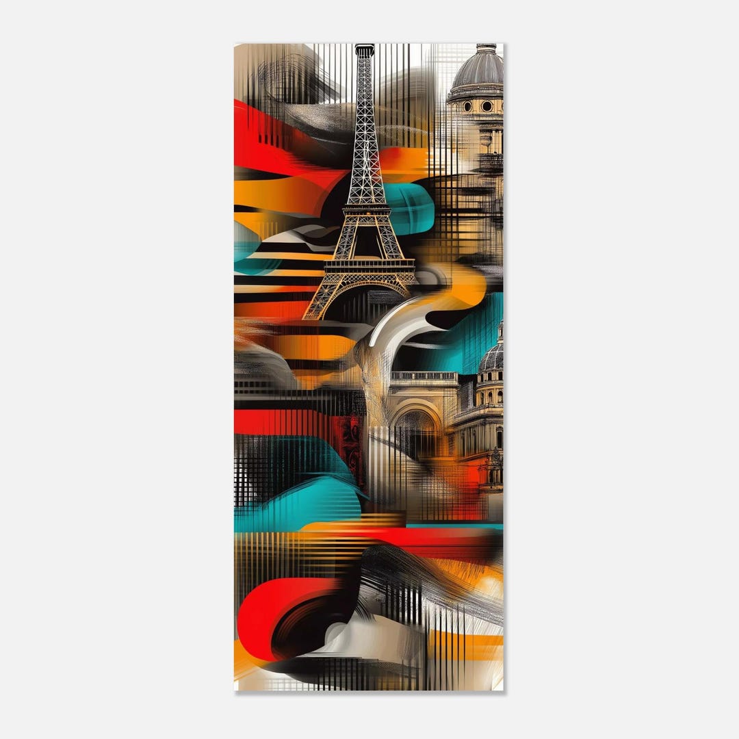 Fine Art Print of Paris in Decoupage Style - Vivid Colors & Eco ...
