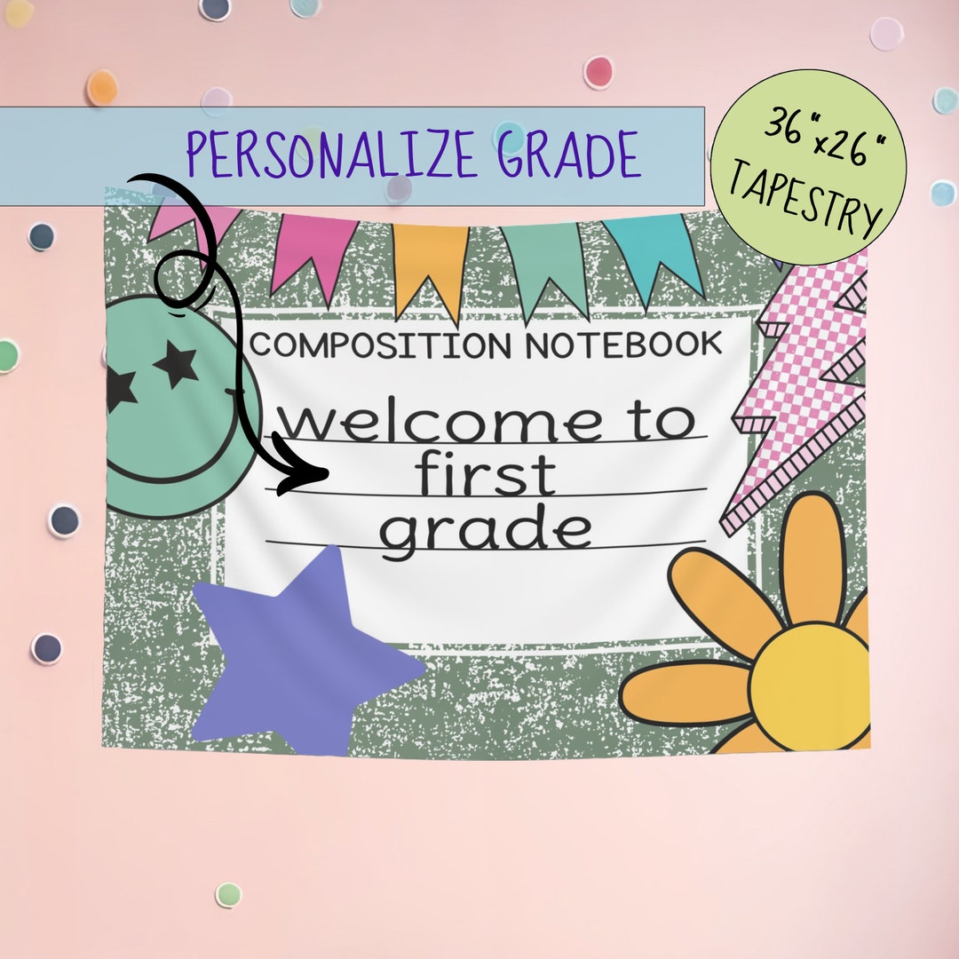 First Grade | Custom | Classroom Decoration | Composition Notebook ...