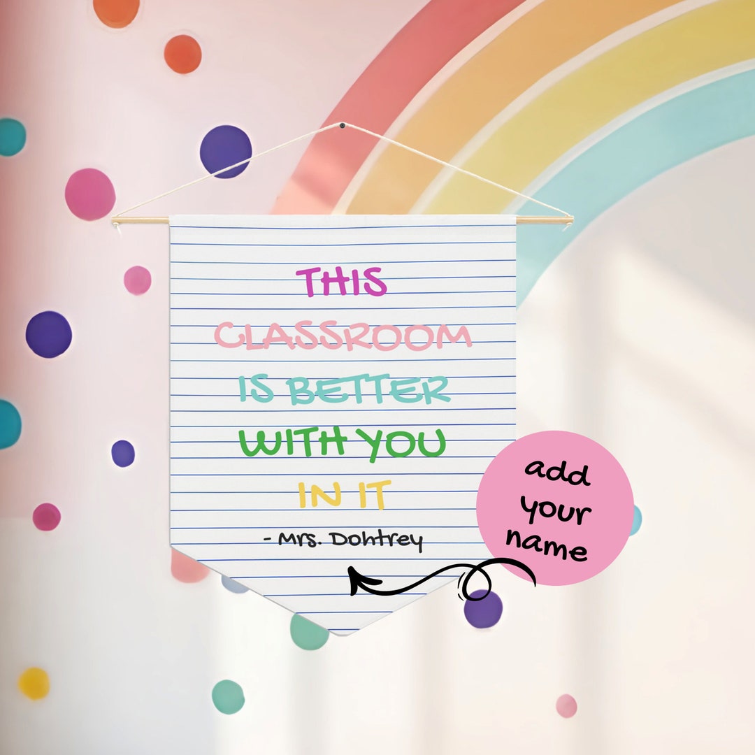Personalized Classroom Decor, Teacher Name, Back to School, Postive ...