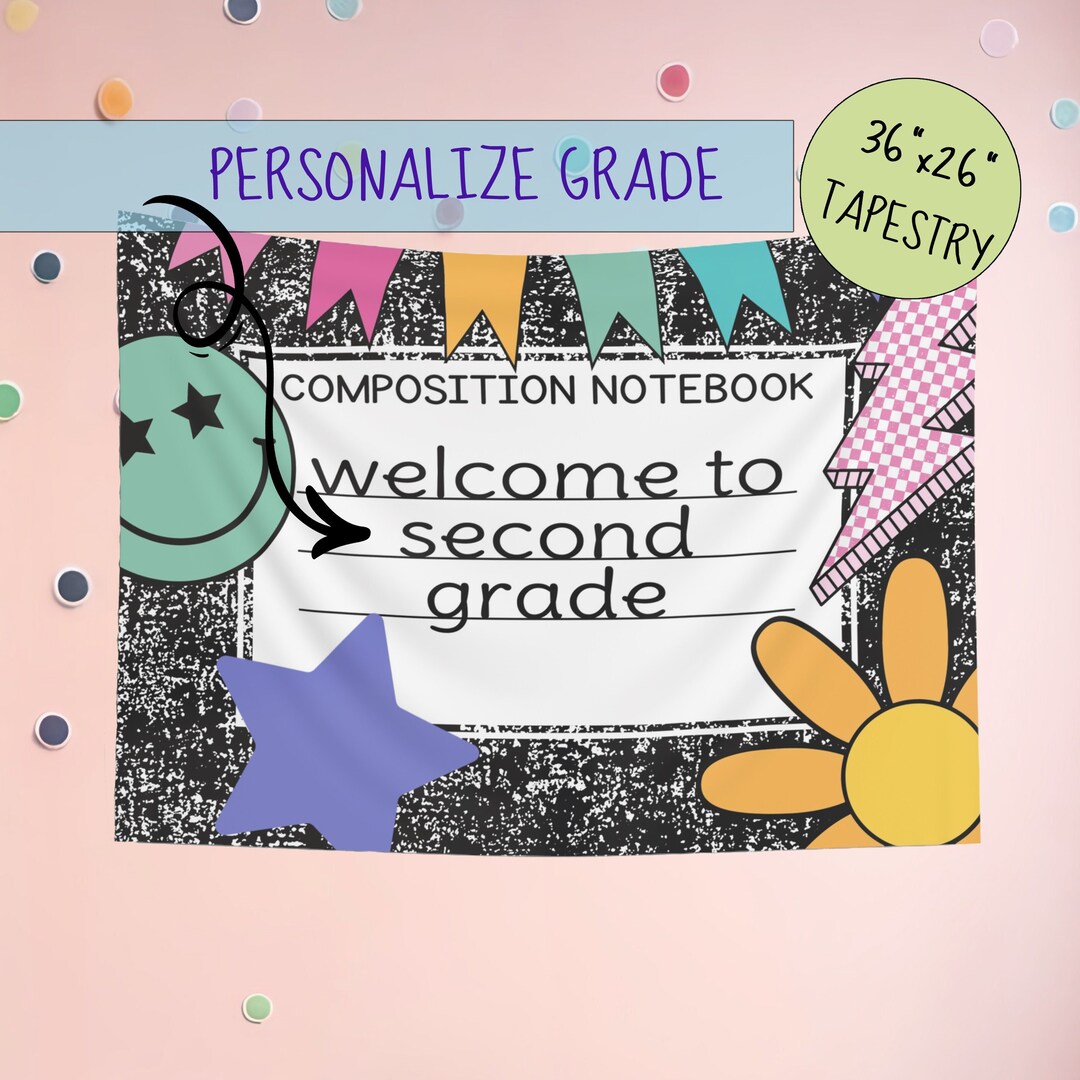 Second Grade | Custom | Classroom Decoration | Composition Notebook ...