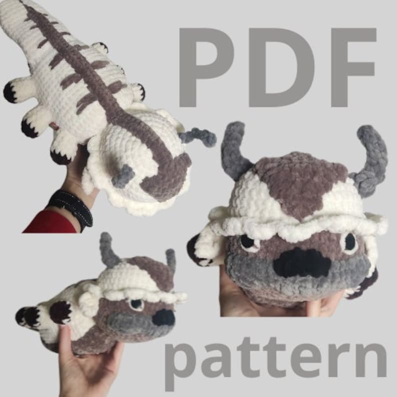 PDF !!! Crochet Pattern Appa, Bison, Avatar Inspired Pattern, Crochet ...