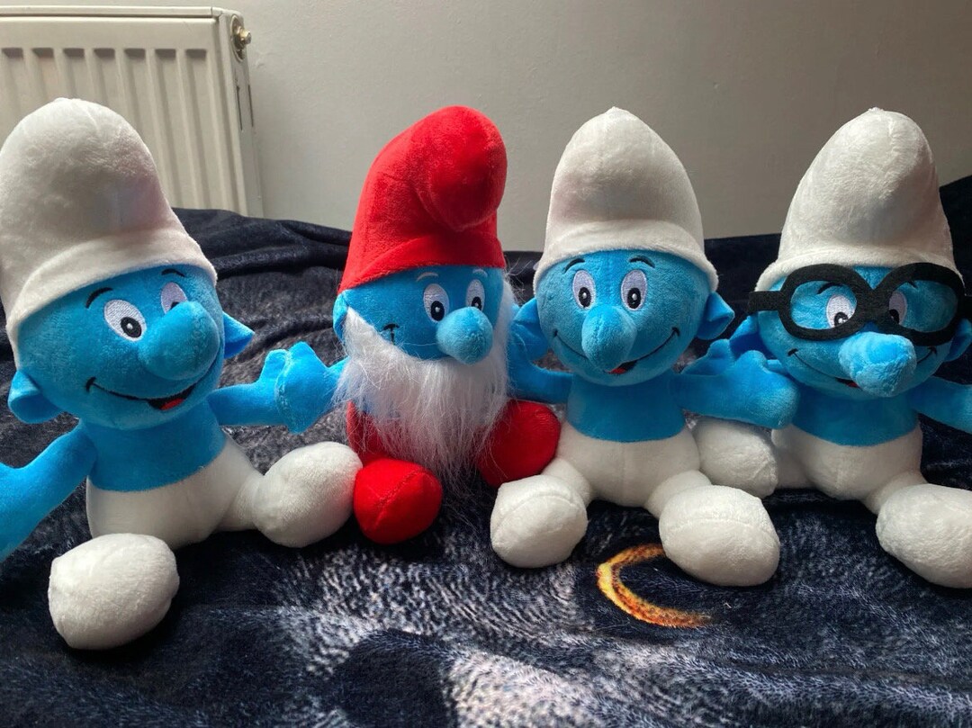 The Smurfs Plush Toy Stuffed Doll Character Papa Smurfette Clumsy ...