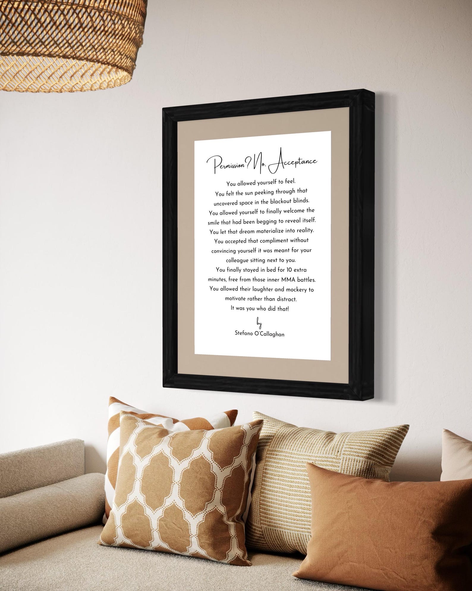 Permission No, Acceptance Inspirational Motivational Life Quotes A4 ...