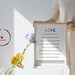 LOVE Poem Kids Wall Art Nursery Décor A4 Size Colourful Playroom Print ...