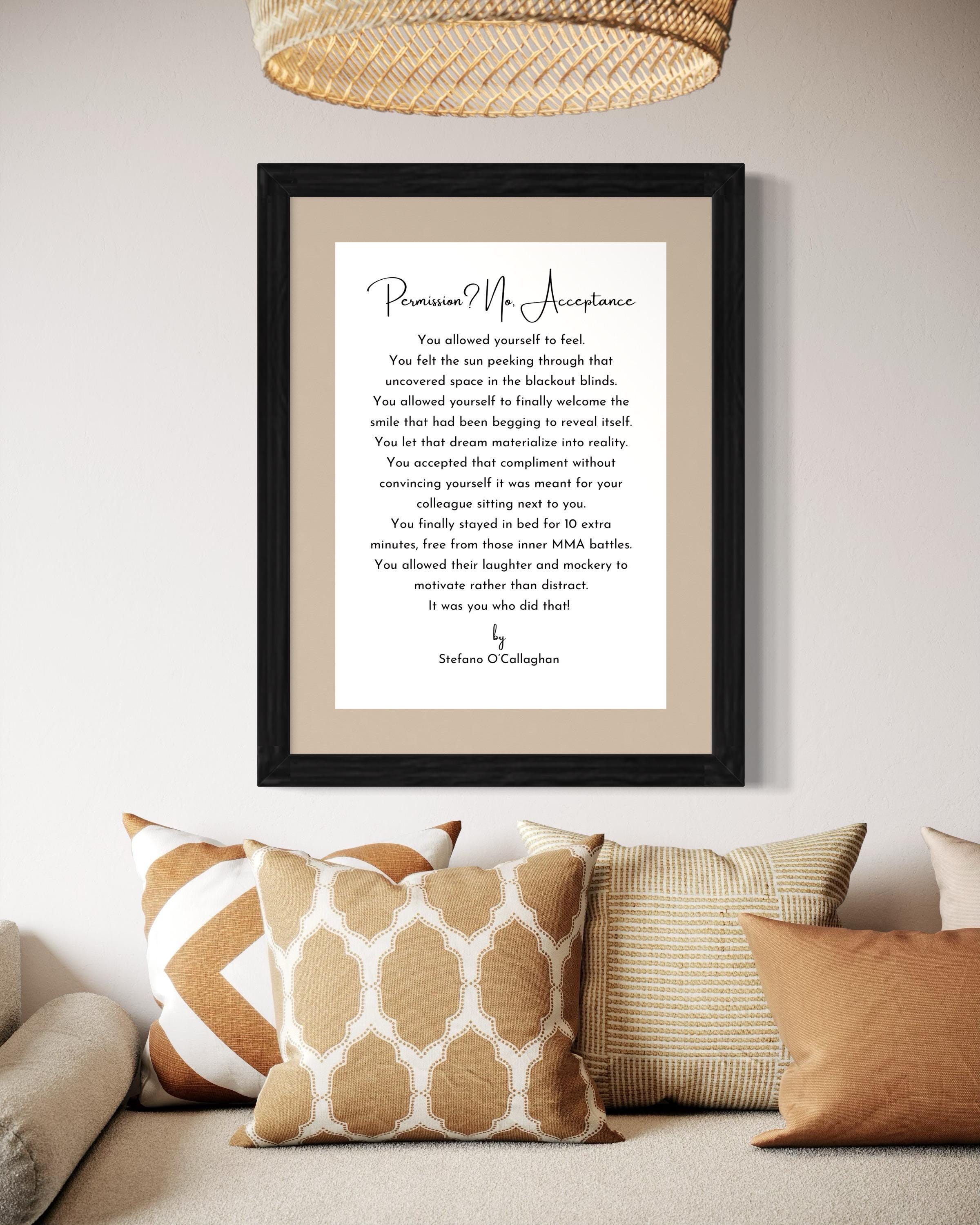 Permission No, Acceptance Inspirational Motivational Life Quotes A4 ...