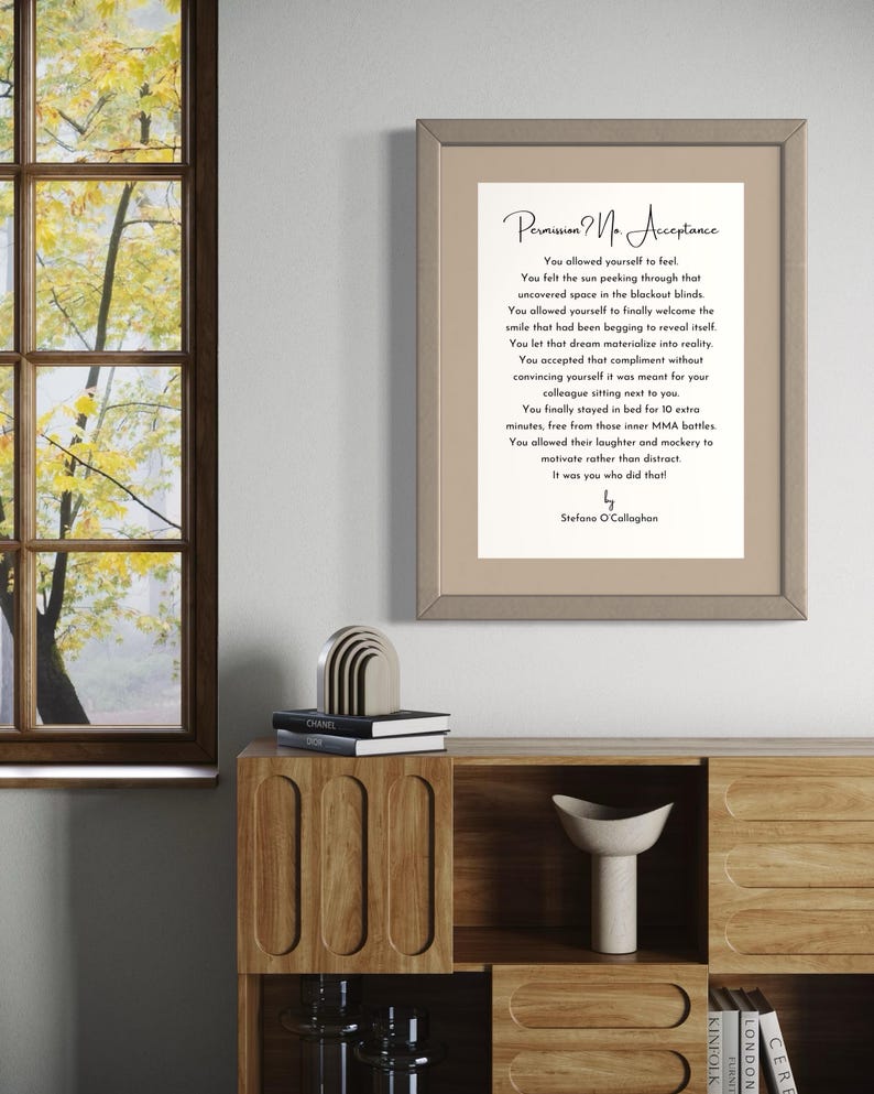 Permission No, Acceptance Inspirational Motivational Life Quotes A4 ...