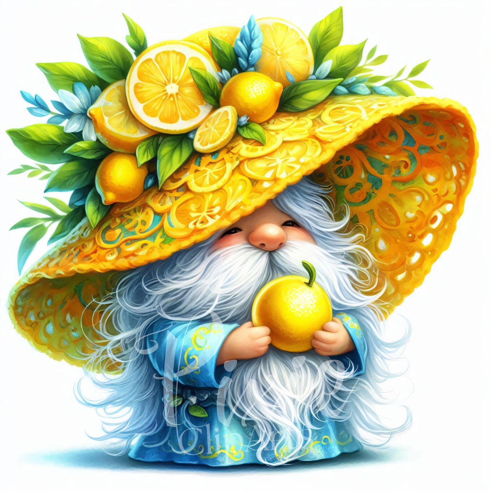 Summertime Gnome Clipart | Set of 10 High Quality 300DPI JPEG | Lemon ...