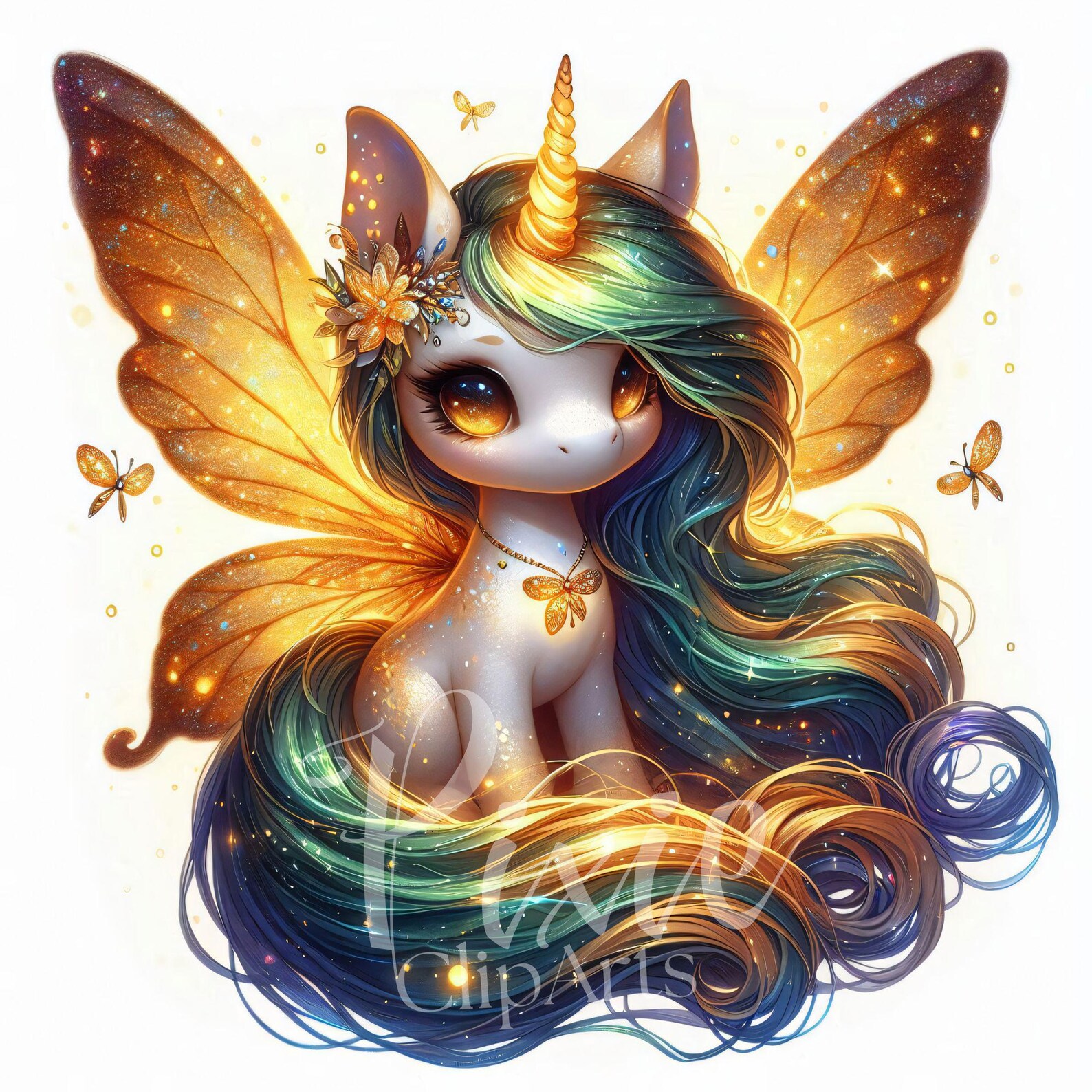 Magical Fairy Unicorn Clipart | Set of 10 JPEG High Quality 300DPI JPEG ...