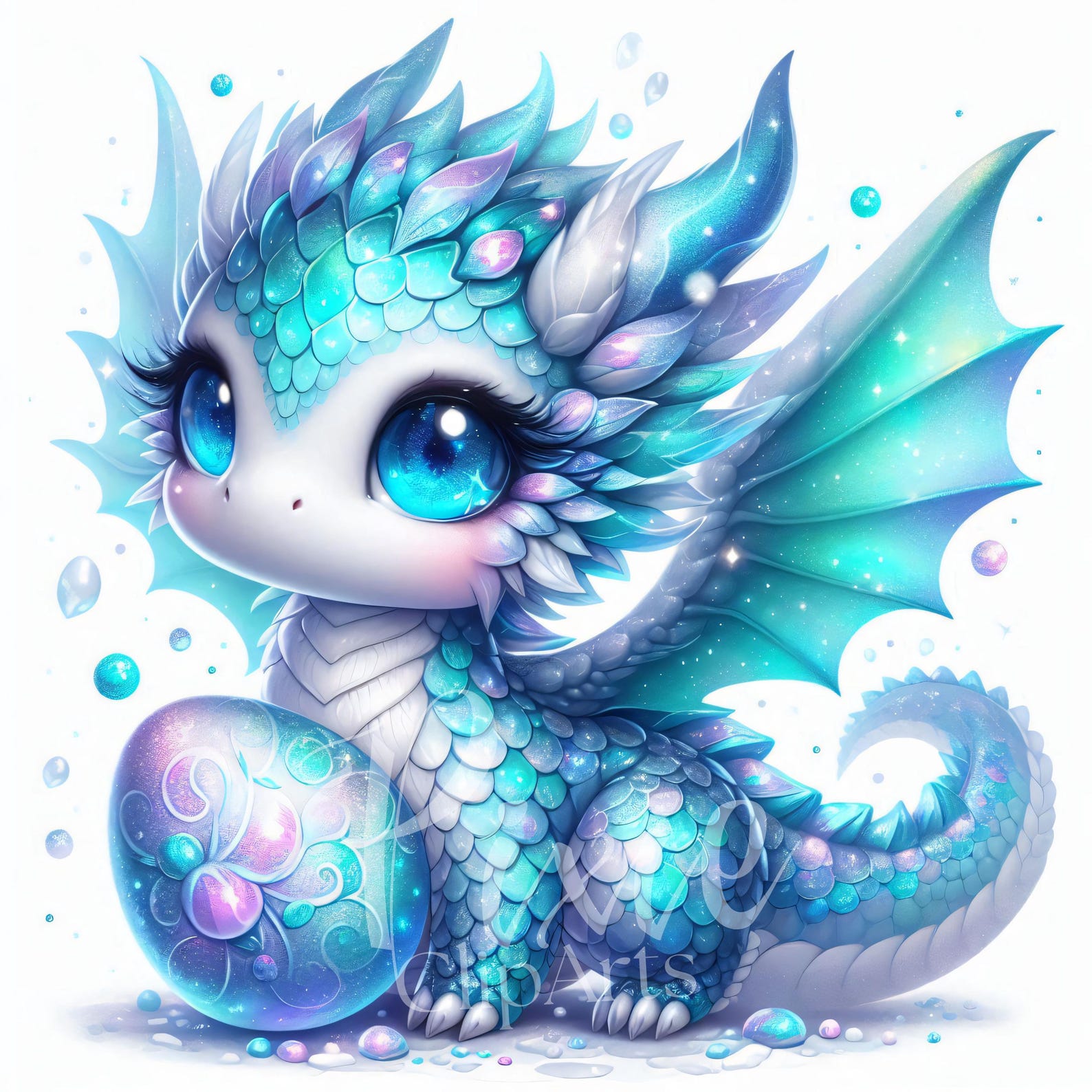 Easter Baby Dragon Clipart | Spring Breeze Dragon Clipart | Set of 8 ...