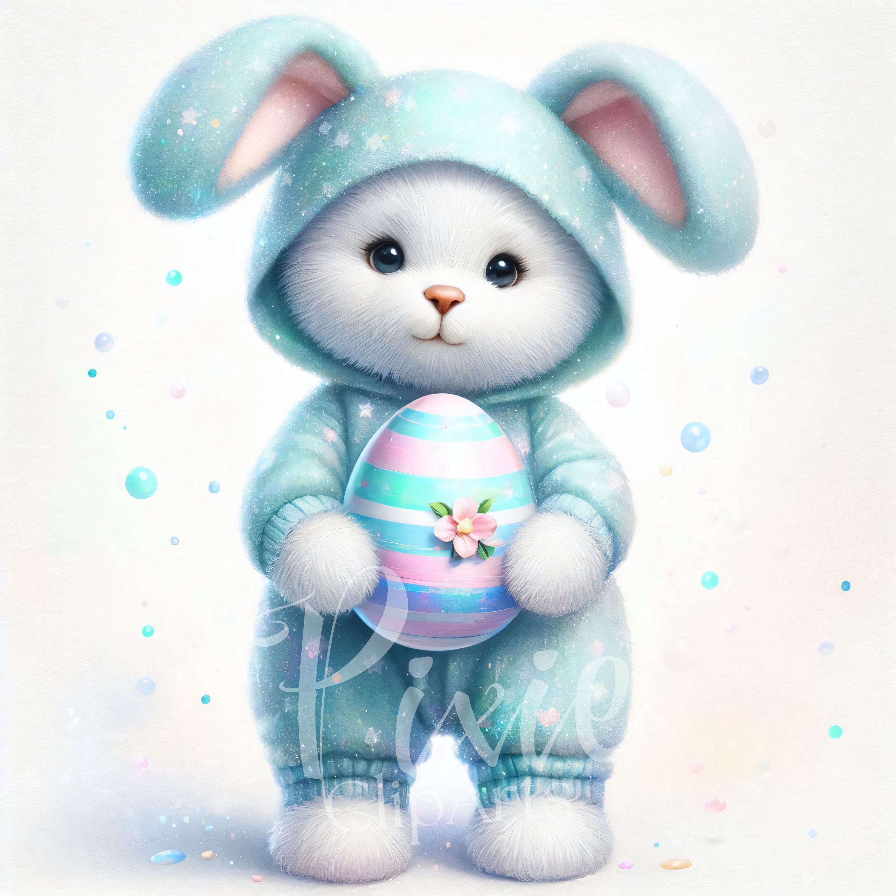 Easter Teddy Bear Clipart | Spring Teddy Bear Clipart | Set of 8 High ...