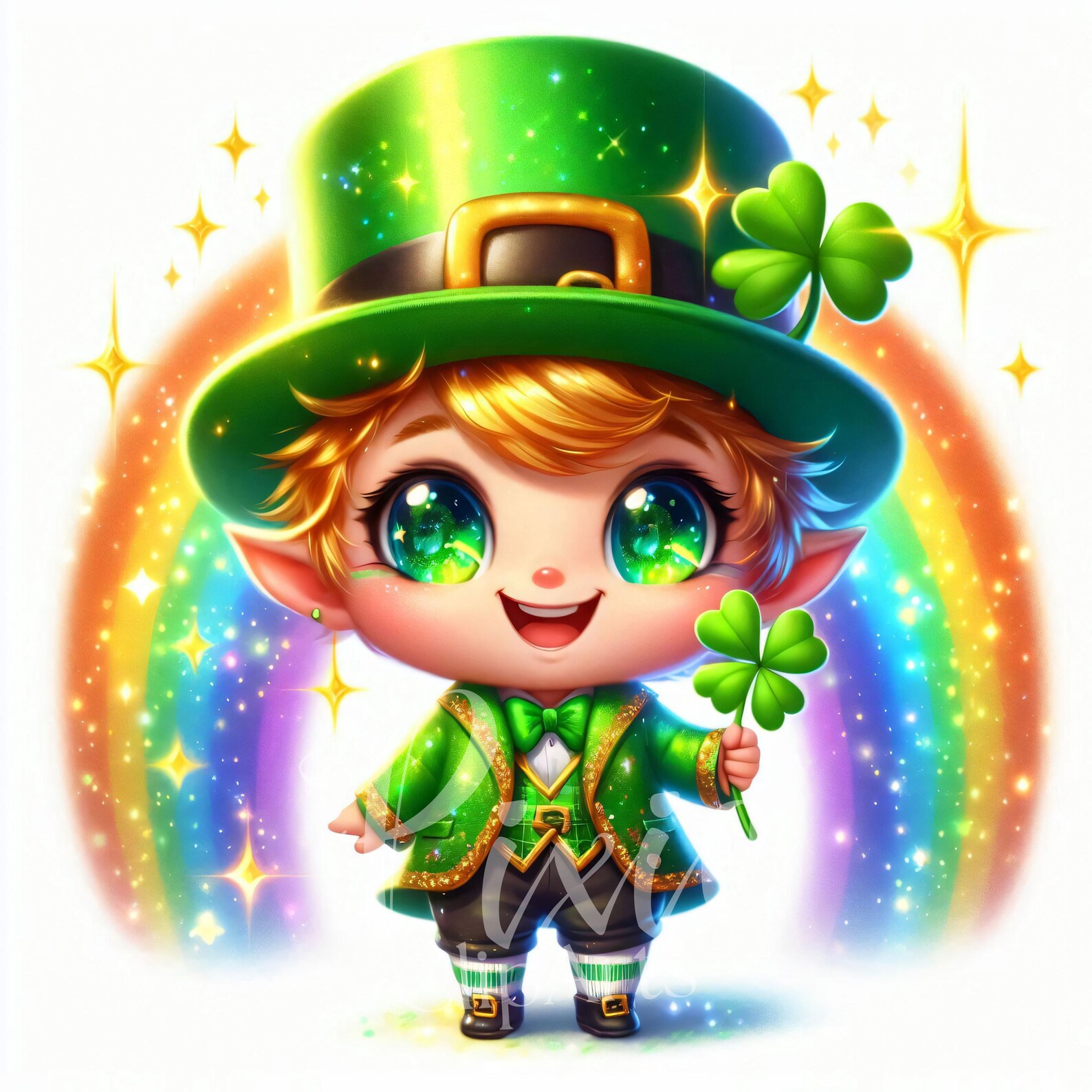 Saint Patrick's Day Leprechaun Clipart | Leprechaun Rainbow Clipart ...