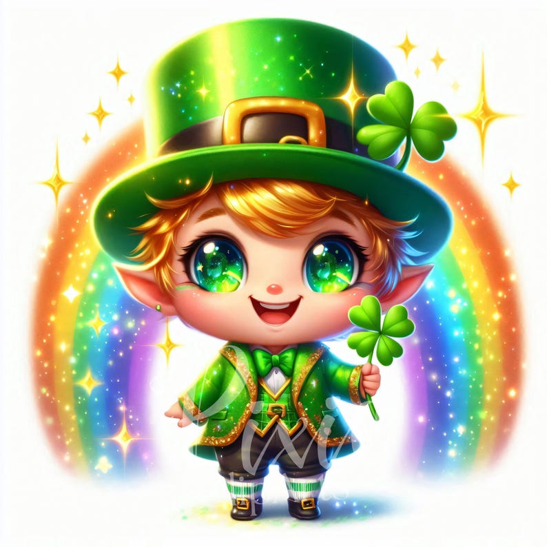 Saint Patrick's Day Leprechaun Clipart | Leprechaun Rainbow Clipart ...