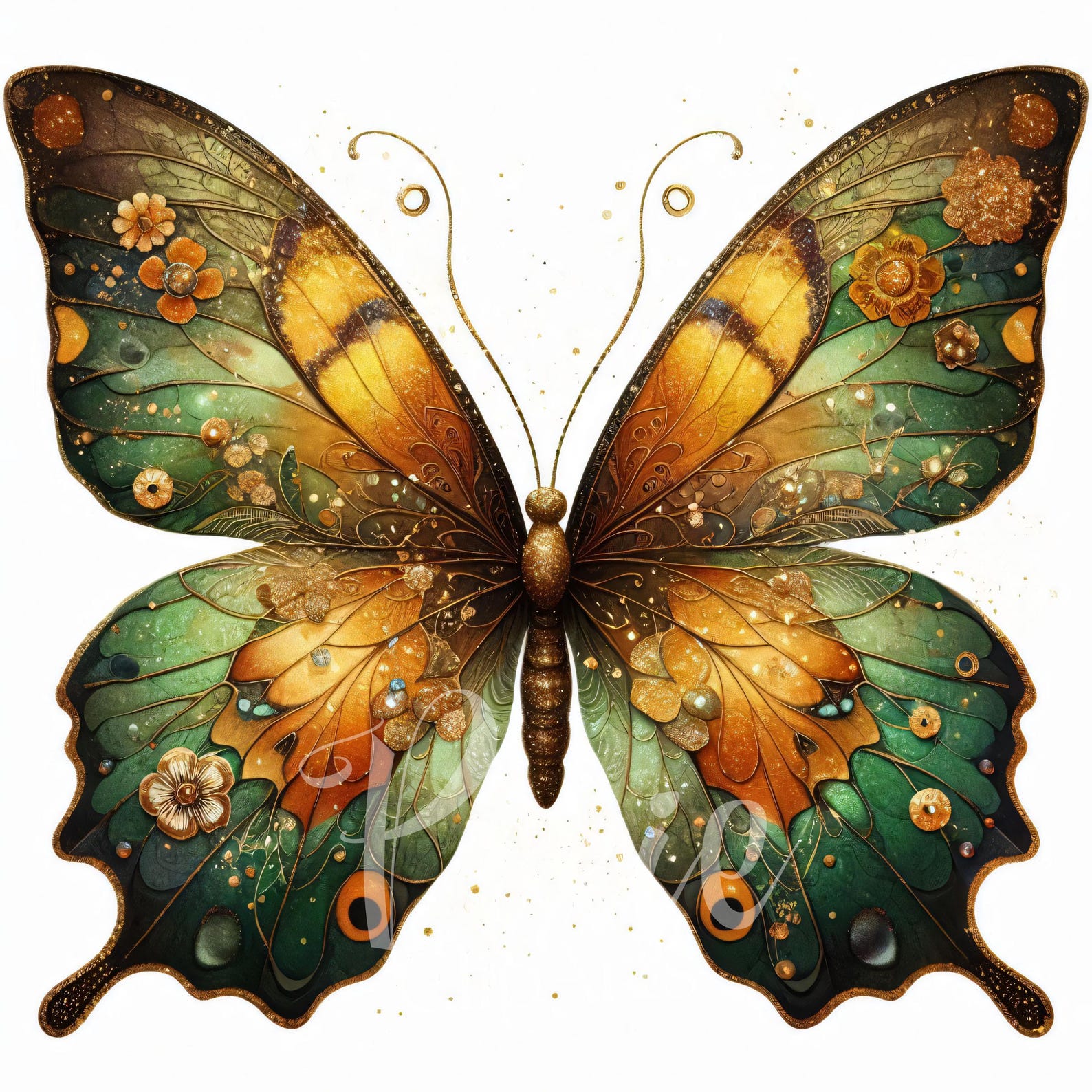 Whimsical Butterfly Clipart | Set of 10 High Quality 300DPI JPG ...