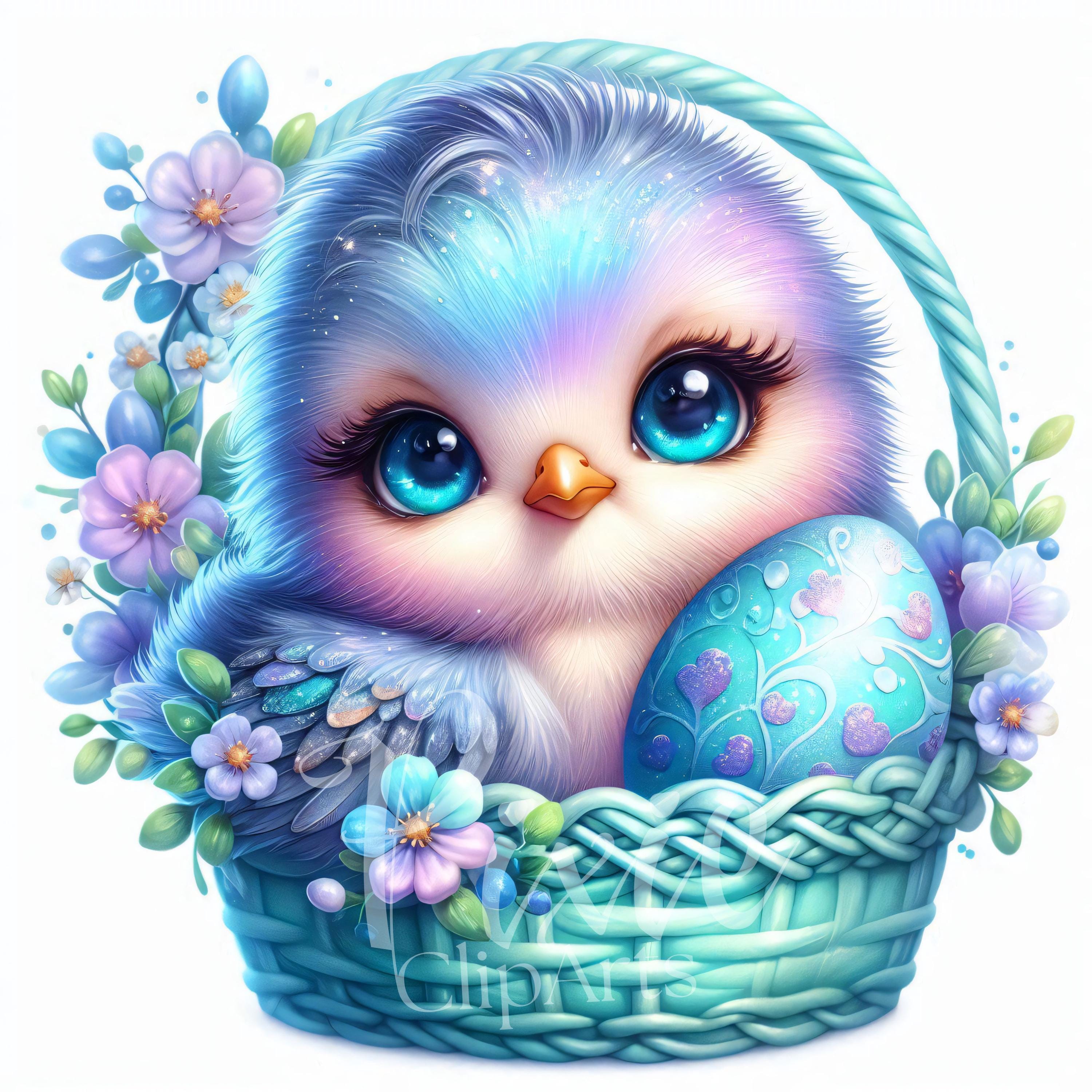 Easter Chick Clipart, Spring Breeze Chick Clipart Set - 8 Jpgs High ...