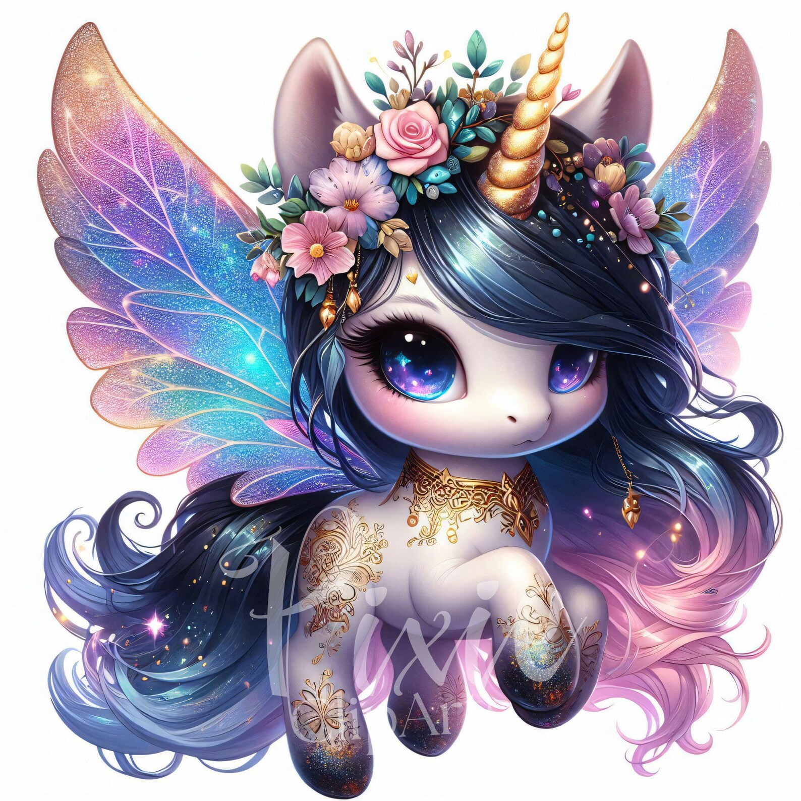Magical Fairy Unicorn Clipart | Set of 10 JPG High Quality 300DPI JPG ...