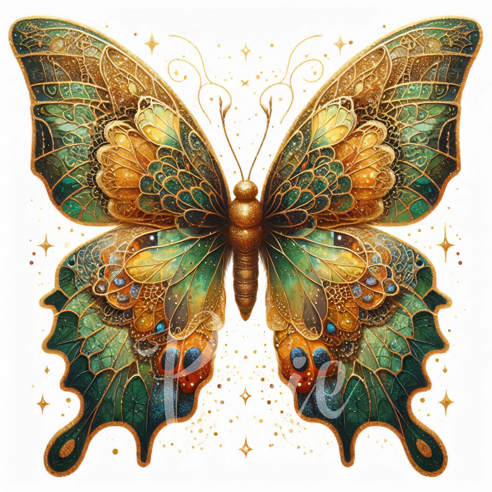 Whimsical Butterfly Clipart | Set of 10 High Quality 300DPI JPG ...