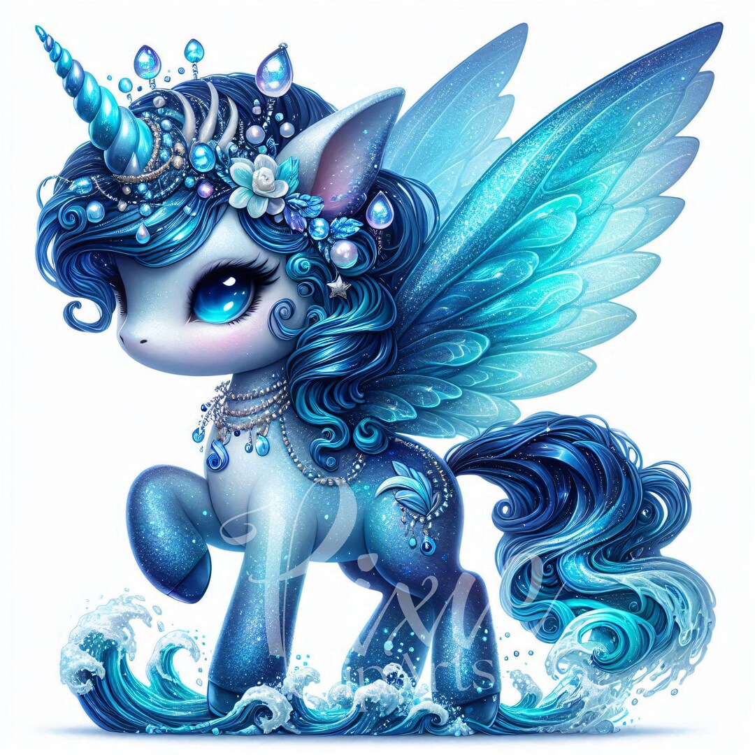 Magical Fairy Unicorn Clipart | Set of 10 JPG High Quality 300DPI JPG ...