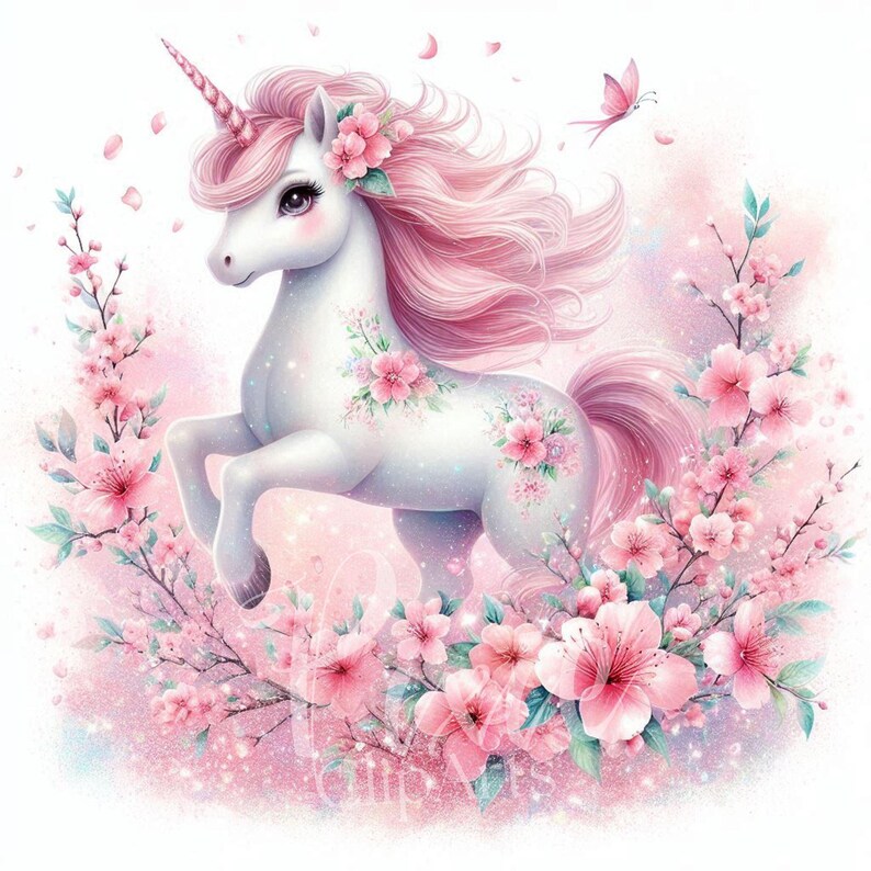 Magical Fairy Unicorn Clipart | Set of 8 JPEG High Quality 300DPI JPEG ...