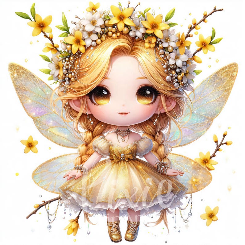 Spring Fairy Clipart | Set of 8 JPEG High Quality 300DPI JPEG ...