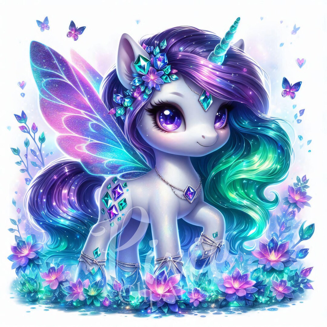 Magical Fairy Unicorn Clipart | Set of 10 JPEG High Quality 300DPI JPEG ...