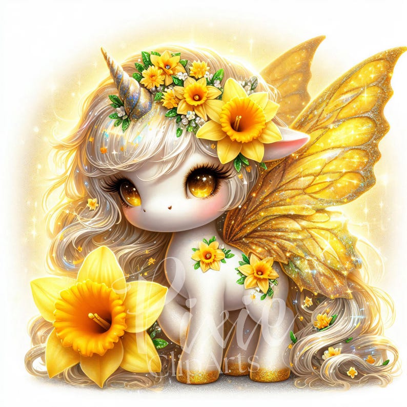 Magical Fairy Unicorn Clipart | Set of 8 JPEG High Quality 300DPI JPEG ...