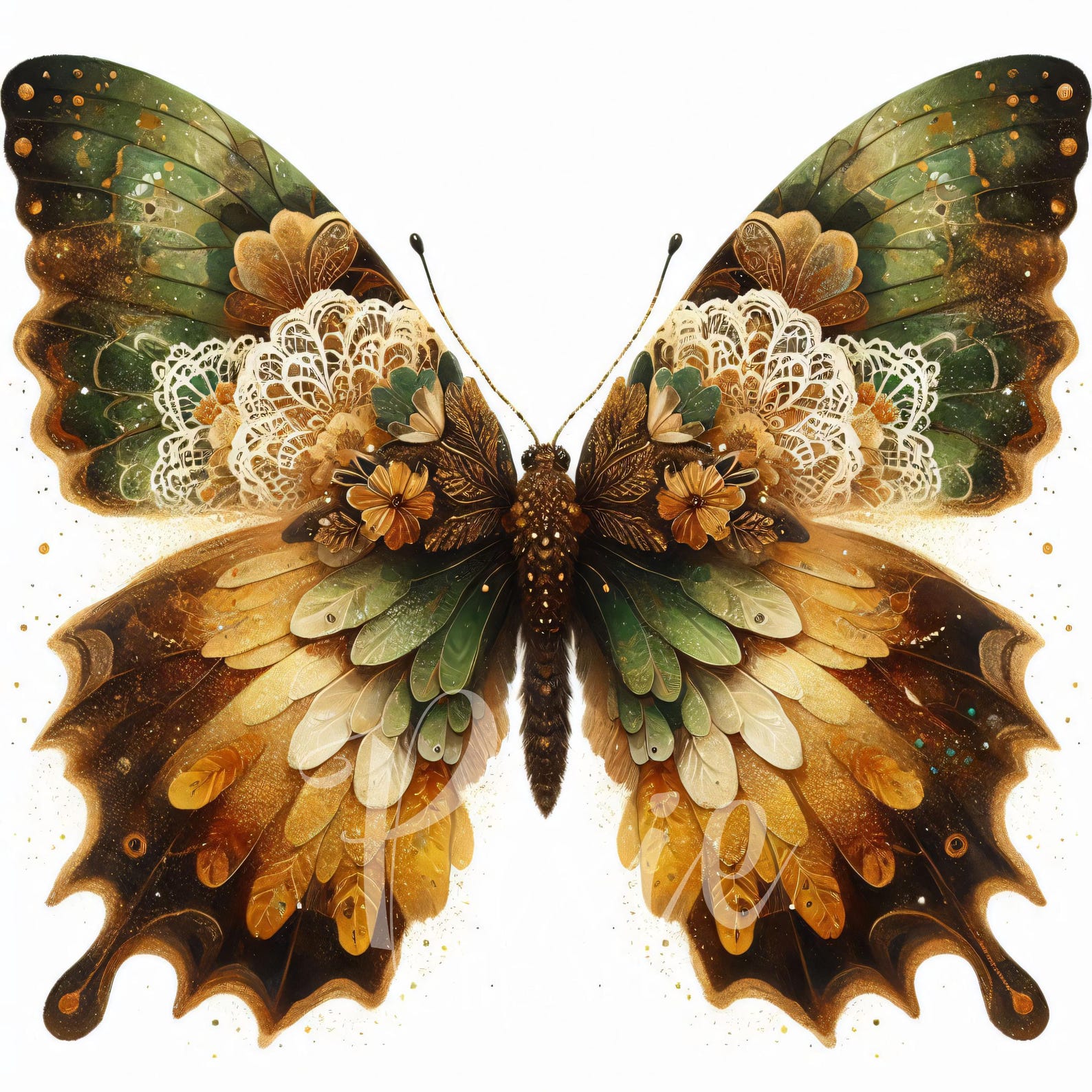 Whimsical Butterfly Clipart | Set of 10 High Quality 300DPI JPG ...
