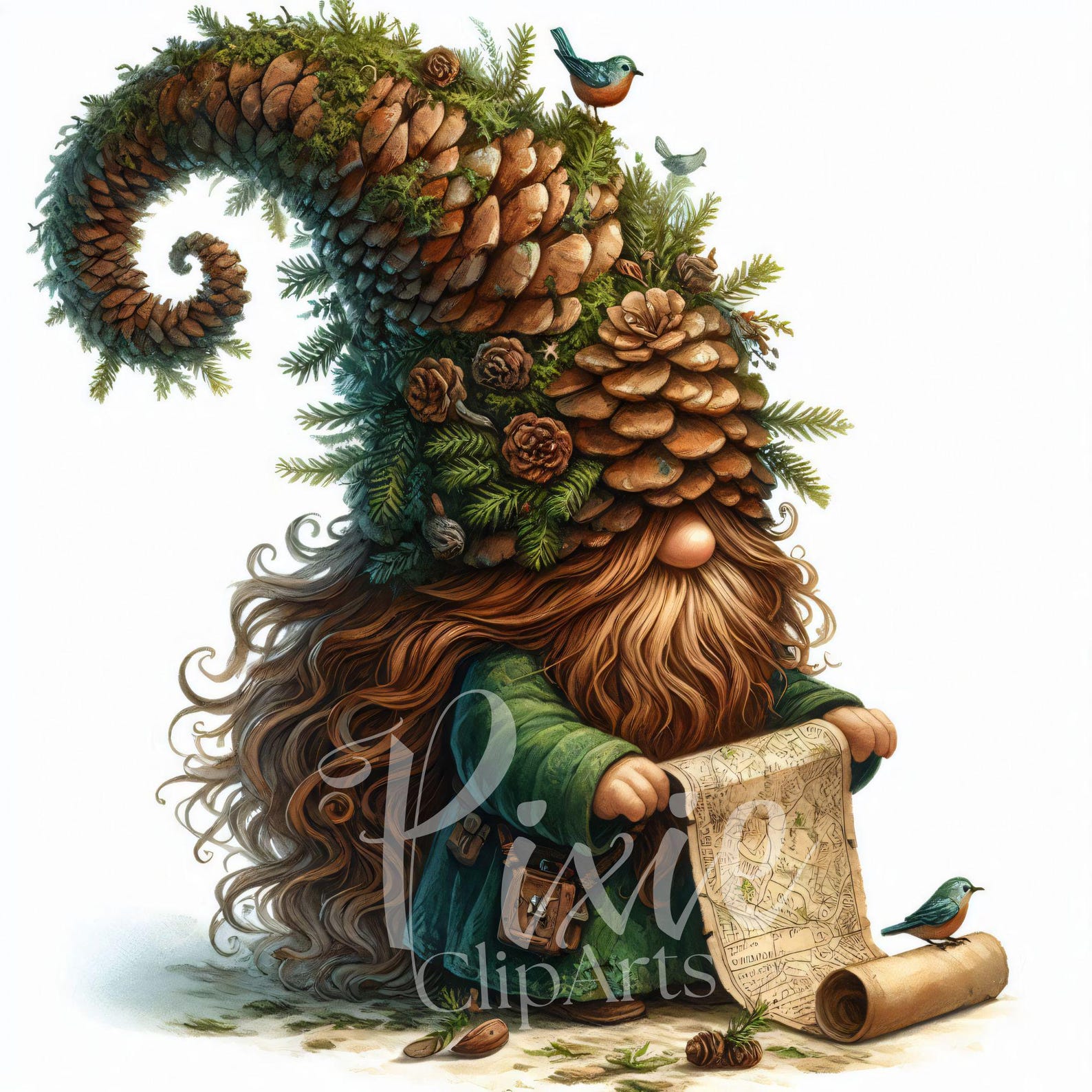 Forest Gnome Clipart | Set of 10 High Quality 300DPI JPEG | Guardian of ...