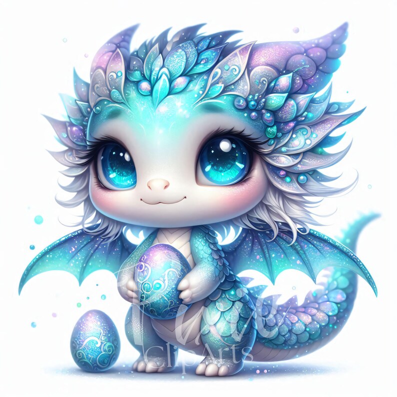 Easter Baby Dragon Clipart | Spring Breeze Dragon Clipart | Set of 8 ...