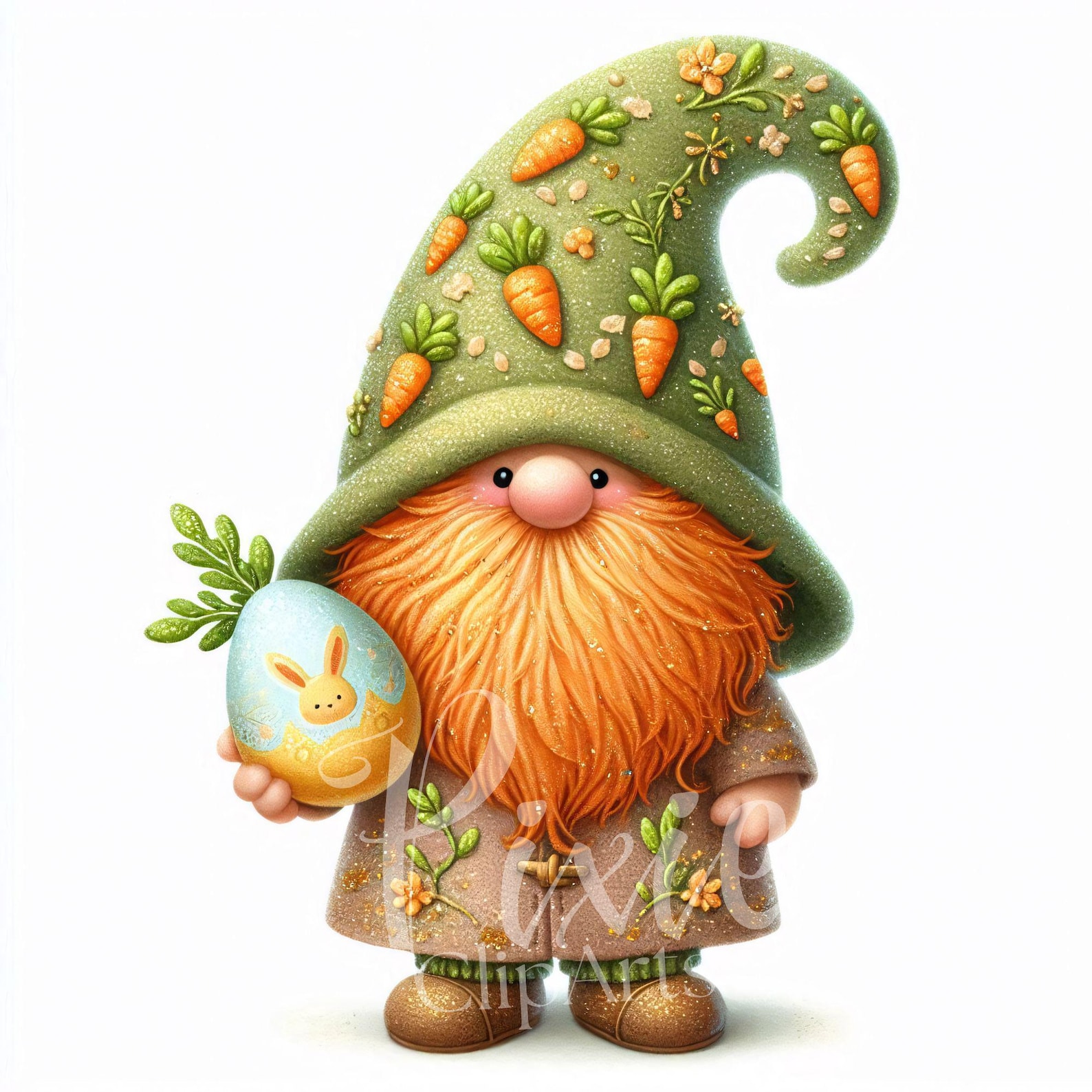 Easter Gnome Clipart | Set of 10 High Quality 300DPI JPEG | Carrot ...