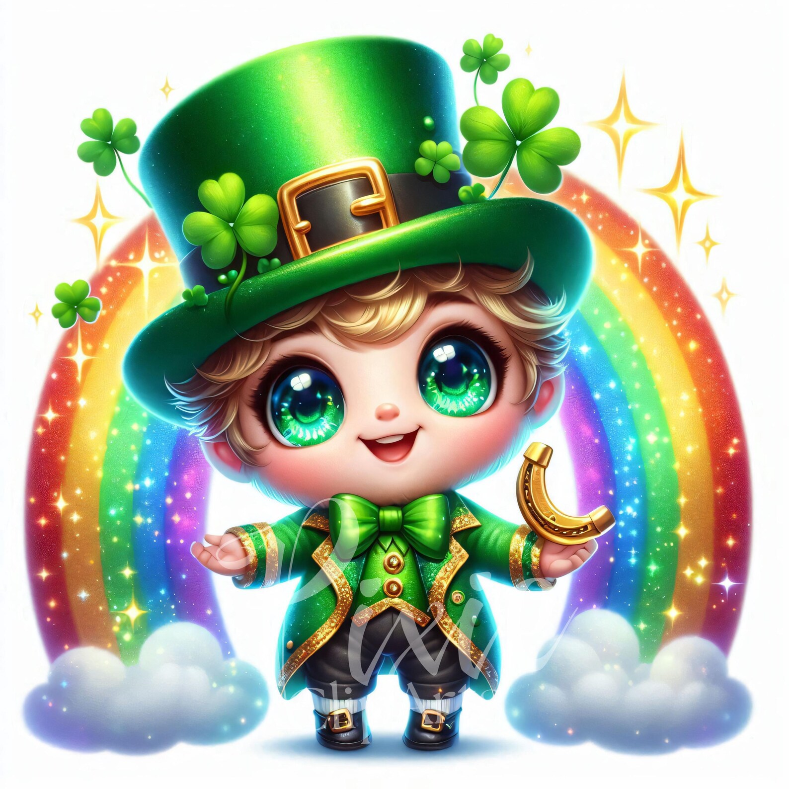 Saint Patrick's Day Leprechaun Clipart | Leprechaun Rainbow Clipart ...
