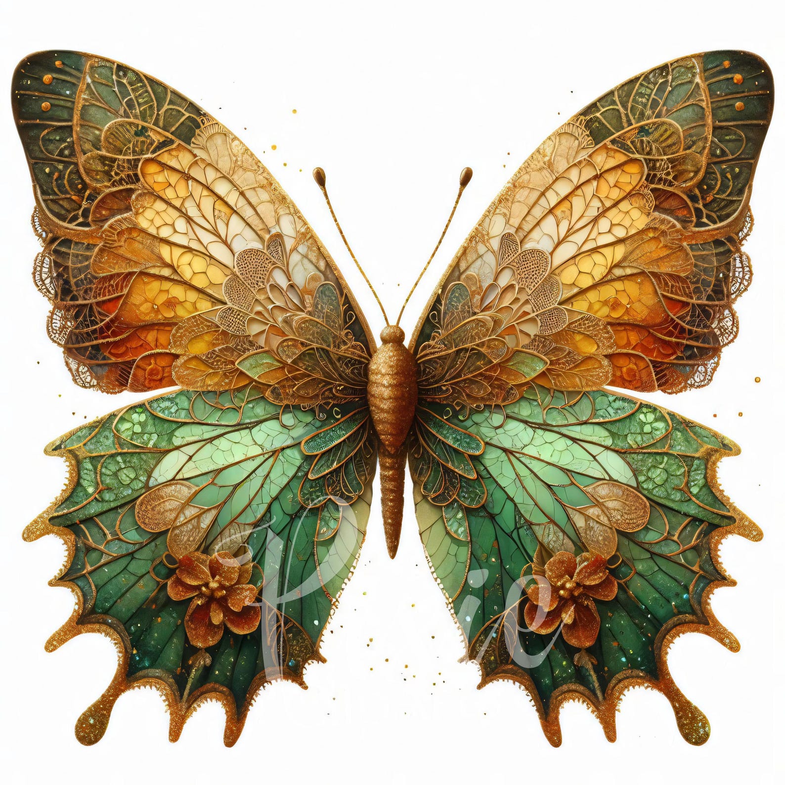 Whimsical Butterfly Clipart | Set of 10 High Quality 300DPI JPG ...