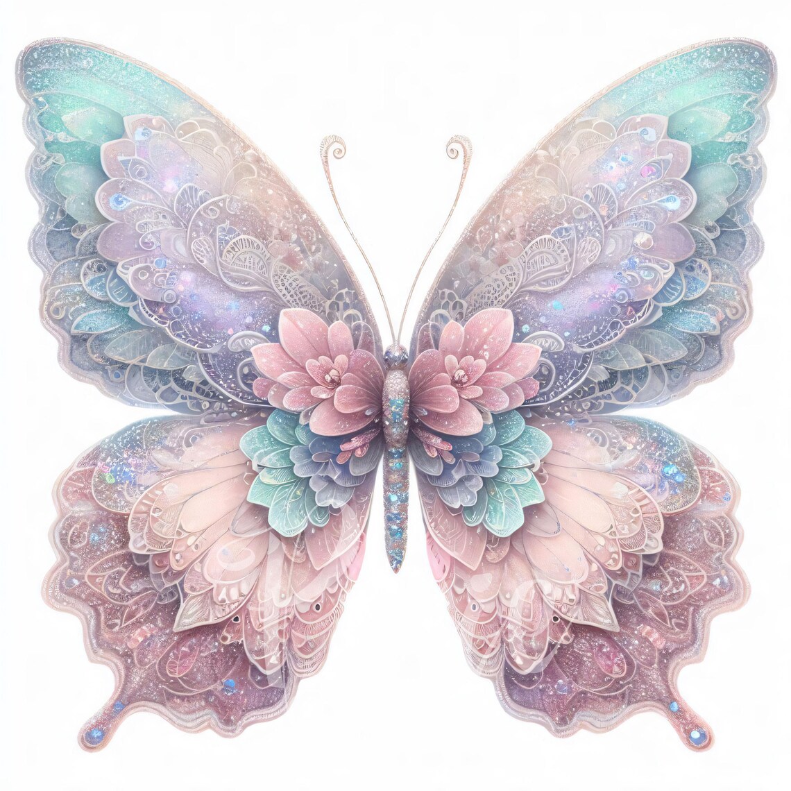 Whimsical Butterfly Clipart |set of 10 High Quality 300DPI JPG, Pastel ...