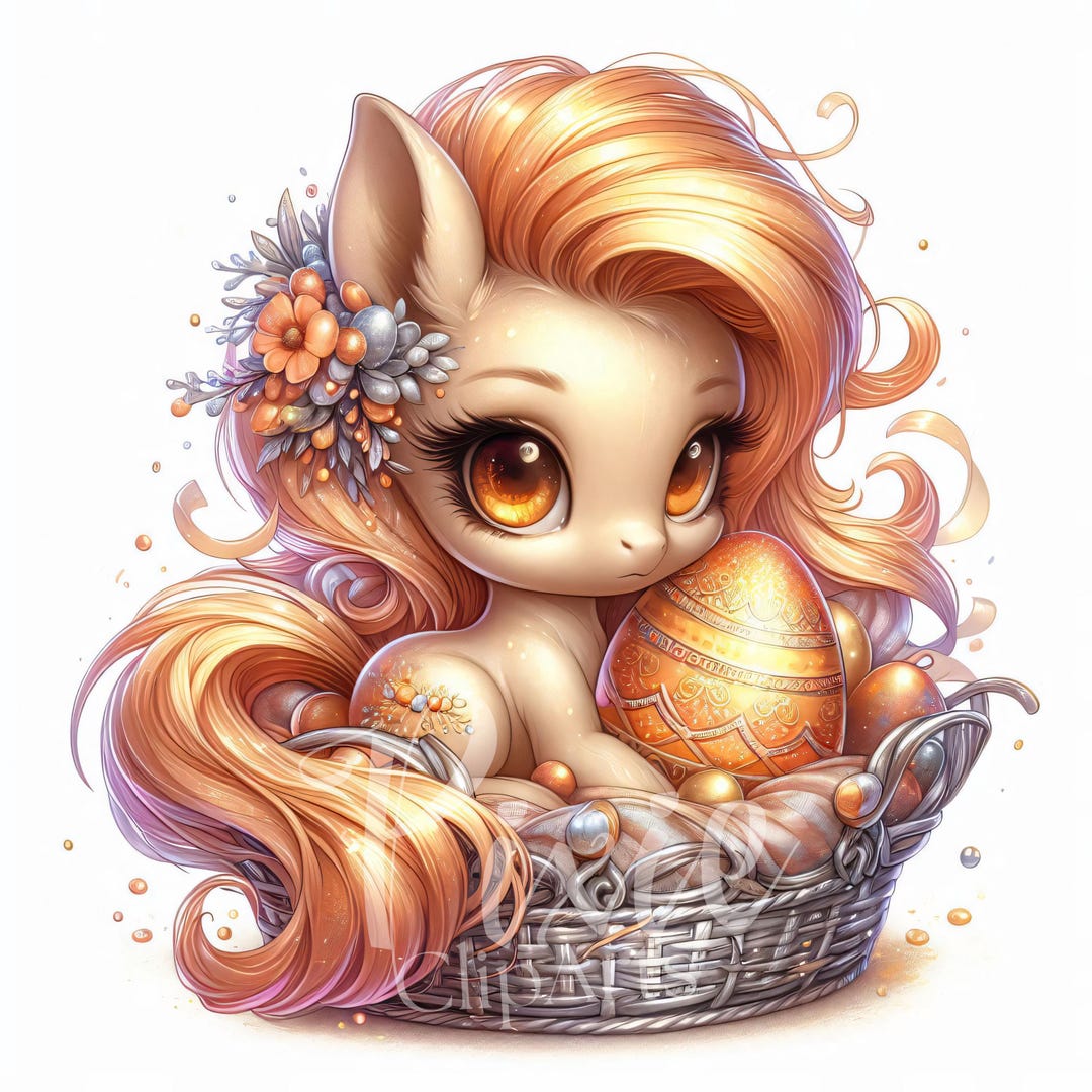 Easter Pony Clipart | Spring Dawn Pony Clipart | Set of 8 | High ...