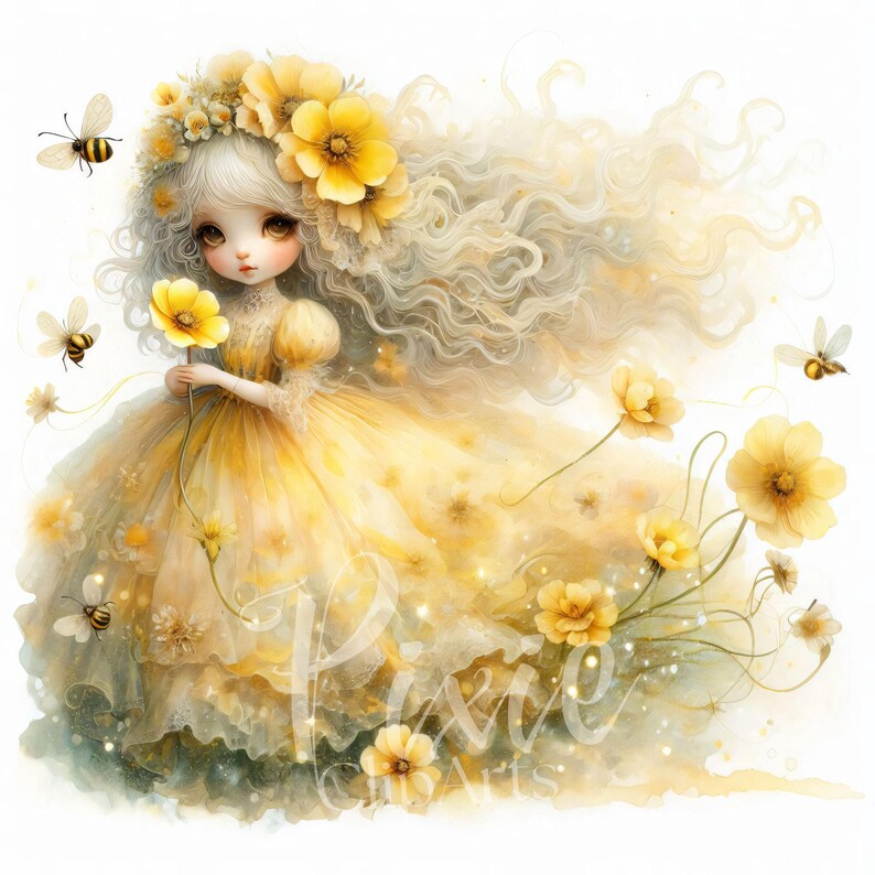 Spring Doll Princess Clipart | Set of 10 JPEG High Quality 300DPI JPEG ...