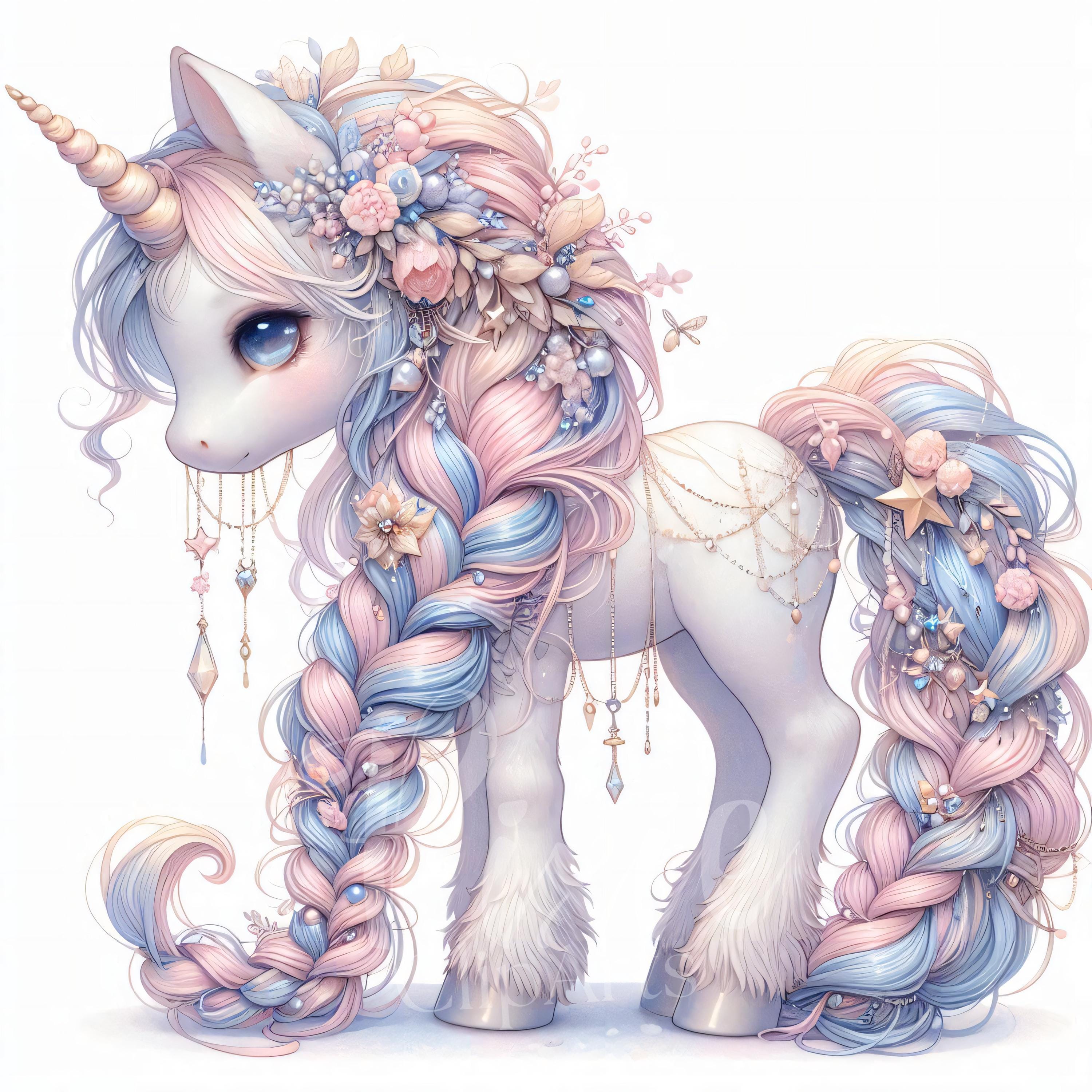 Magical Fairy Unicorn Clipart | Set of 10 JPEG High Quality 300DPI JPEG ...