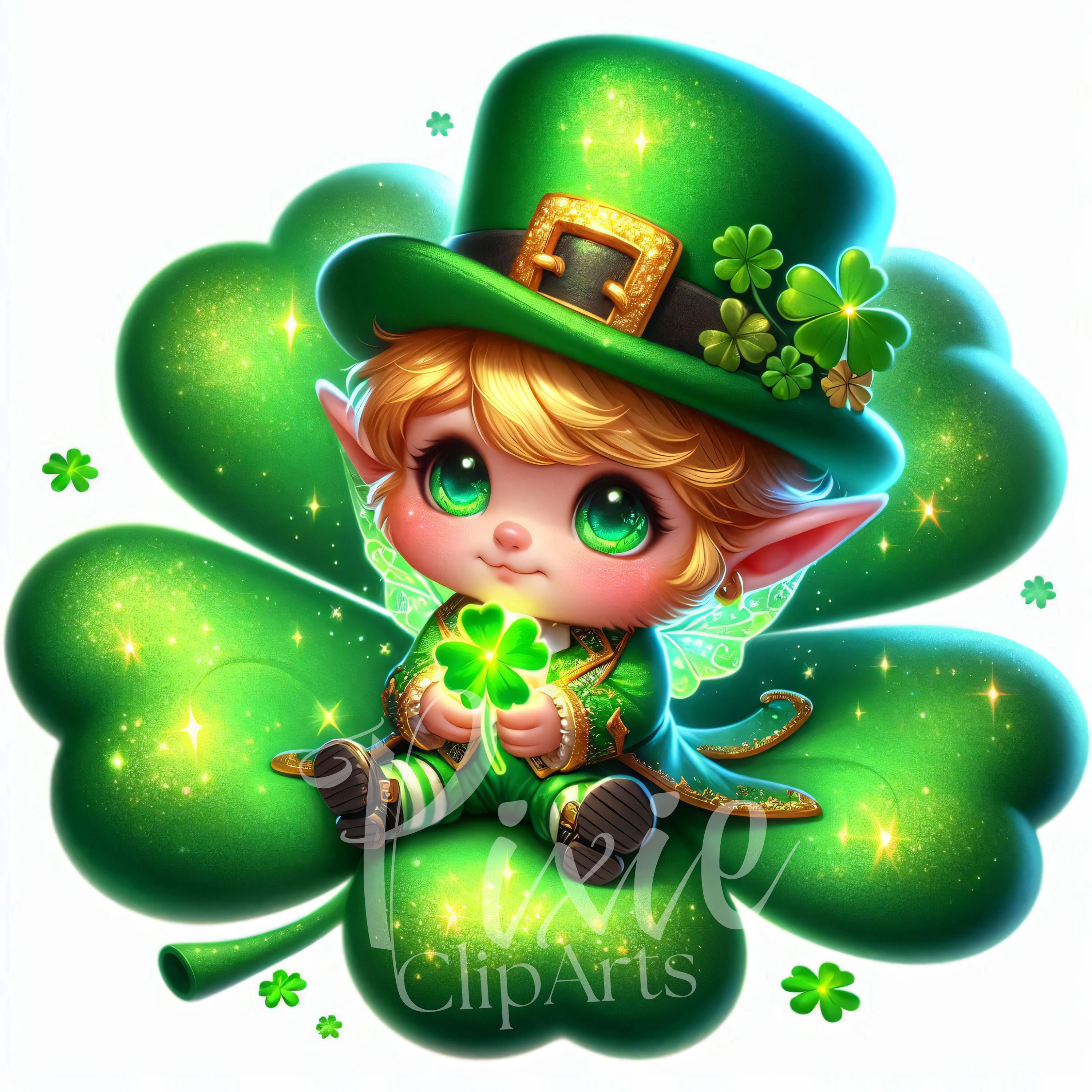 Saint Patrick's Day Leprechaun Clipart | Clover Leaf Leprechaun Clipart ...