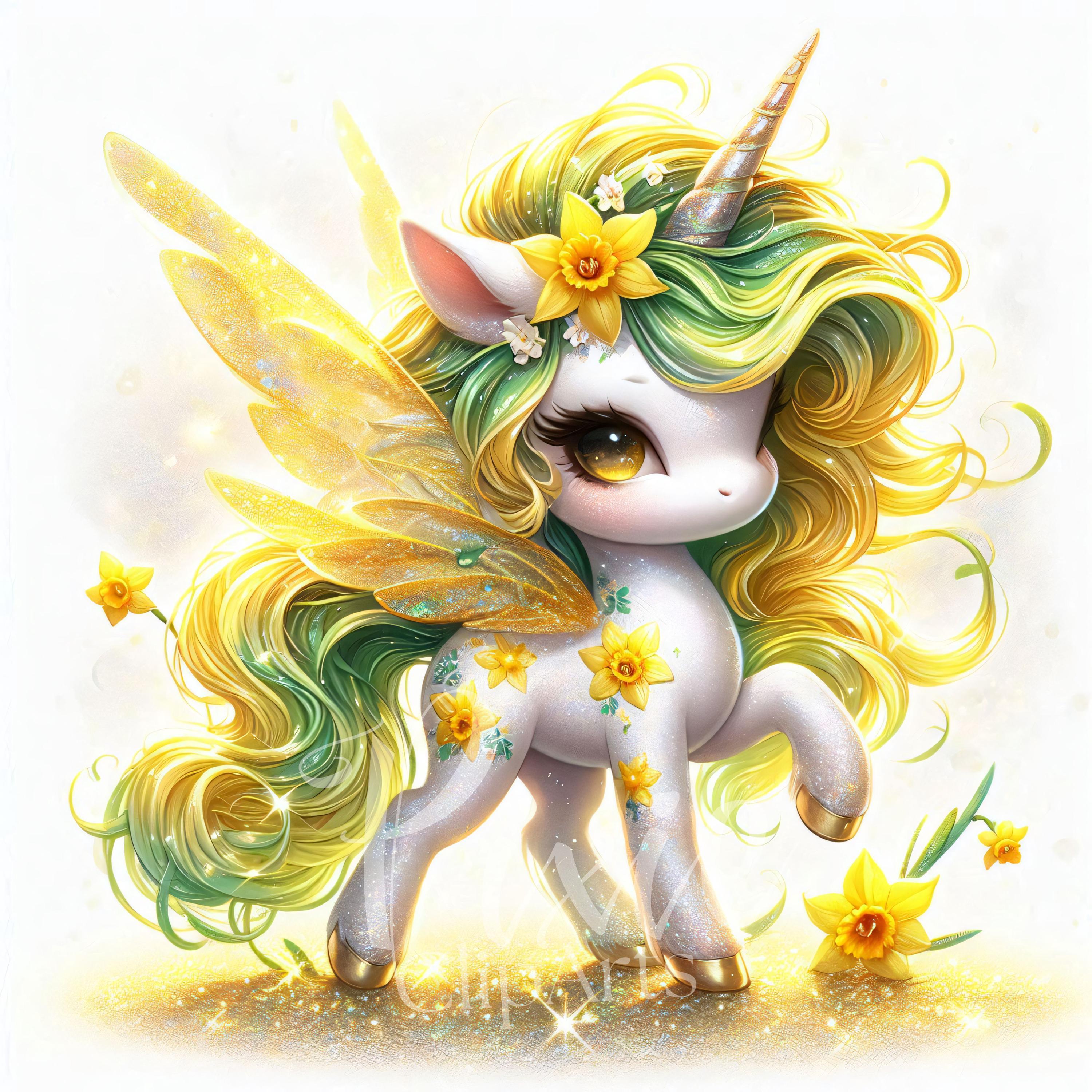 Magical Fairy Unicorn Clipart | Set of 8 JPEG High Quality 300DPI JPEG ...