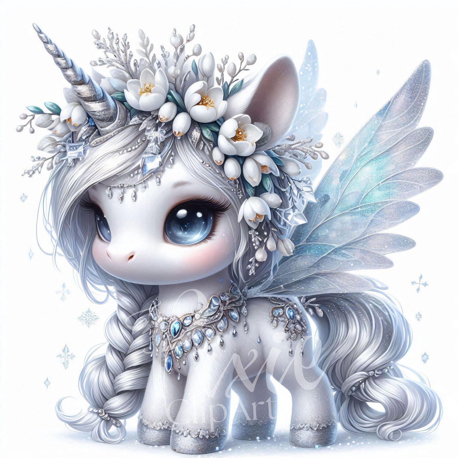 Magical Fairy Unicorn Clipart | Set of 8 JPEG High Quality 300DPI JPEG ...
