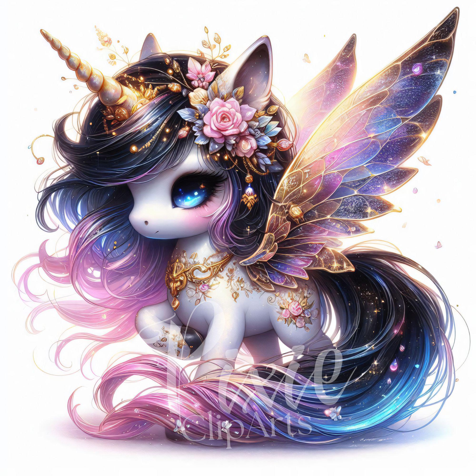 Magical Fairy Unicorn Clipart | Set of 10 JPG High Quality 300DPI JPG ...